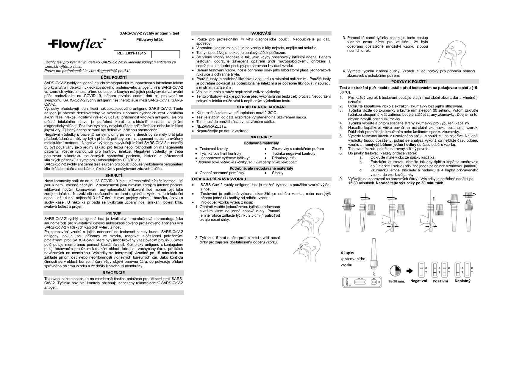 Příbalová informace ACON Biotech Flowflex Sars-CoV-2 Antigen Rapid Test ... Příbalová informace ACON Biotech Flowflex Sars-CoV-2 Antigen Rapid Test ...