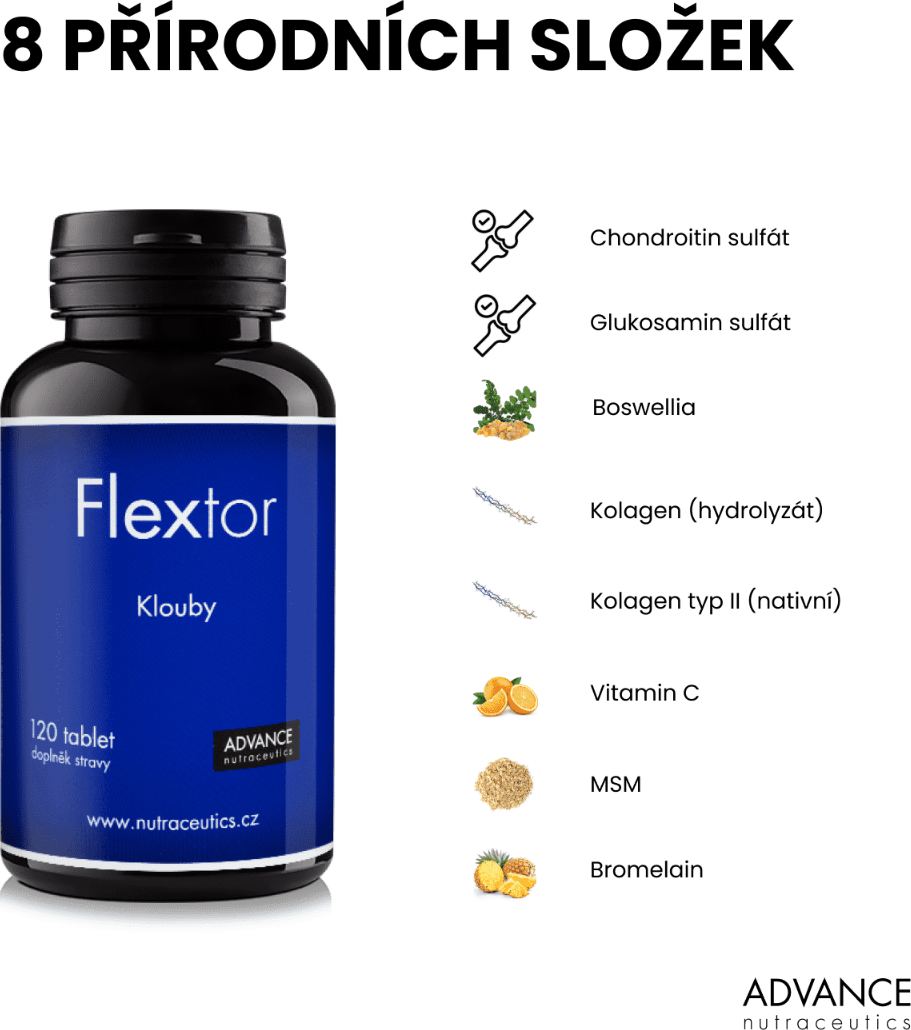 Foto Kloubní výživa Advance Nutraceutics Flextor 120 tbl. - Zbozi.cz