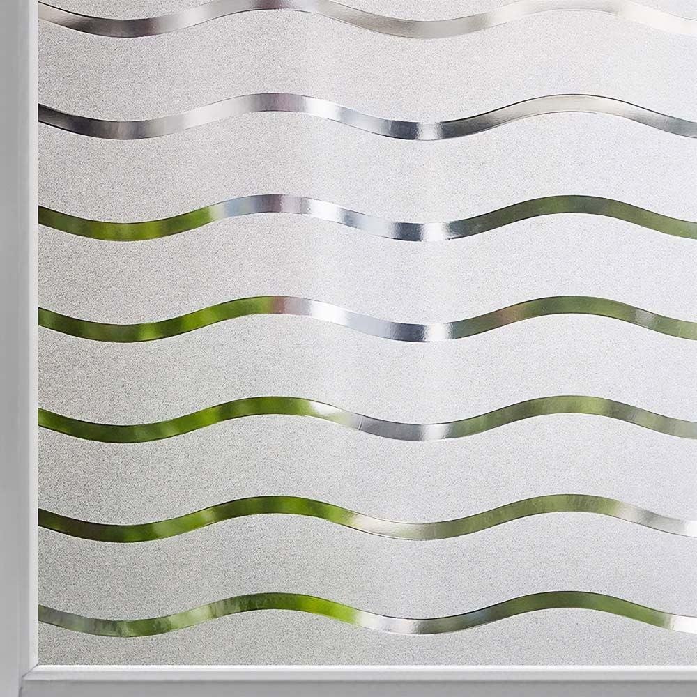 Okenní fólie bílé vlnky 100 x 60 cm - Zbozi.cz