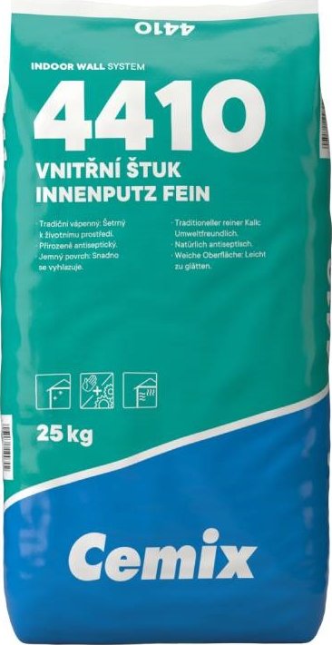Cemix 4410 vnitřní štuk 25 kg od 112 Kč - Zbozi.cz
