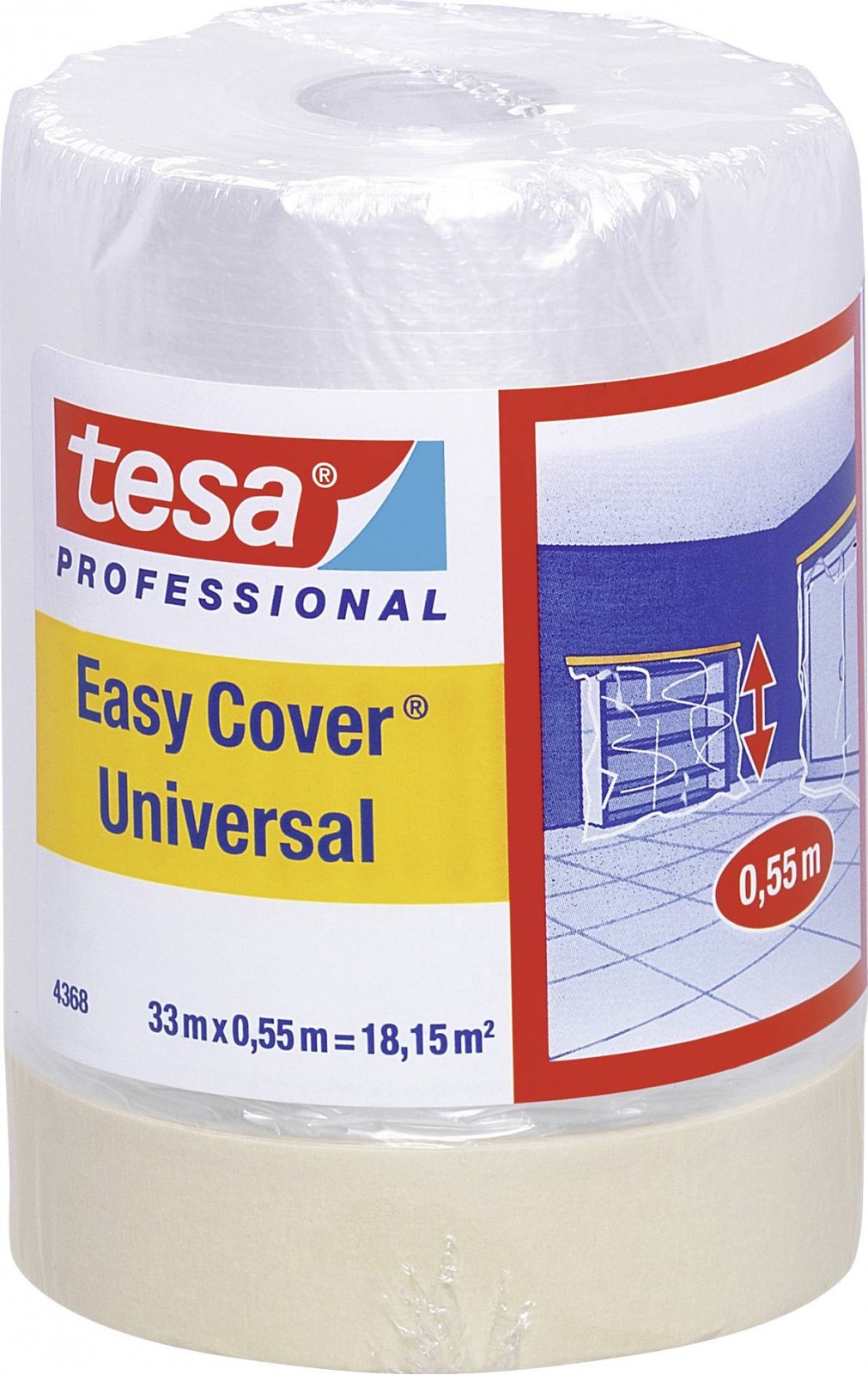 tesa Easy Cover zakrývací folie s páskou 550 mm x 33 m transparentní od ...