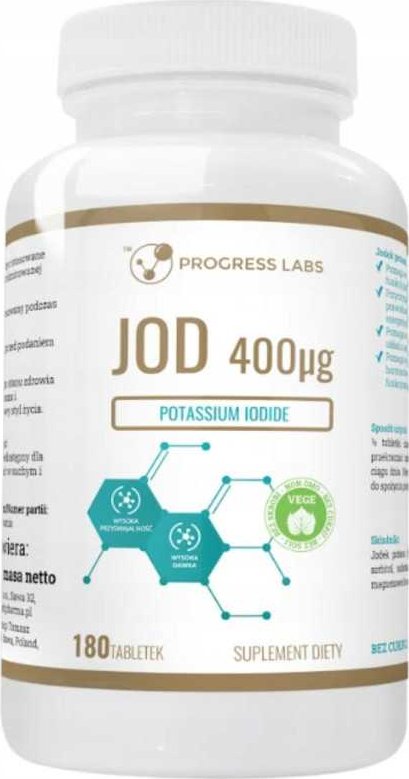 Progress Labs Jód/jodid draselný 400 mcg 180 tbl. - Zbozi.cz