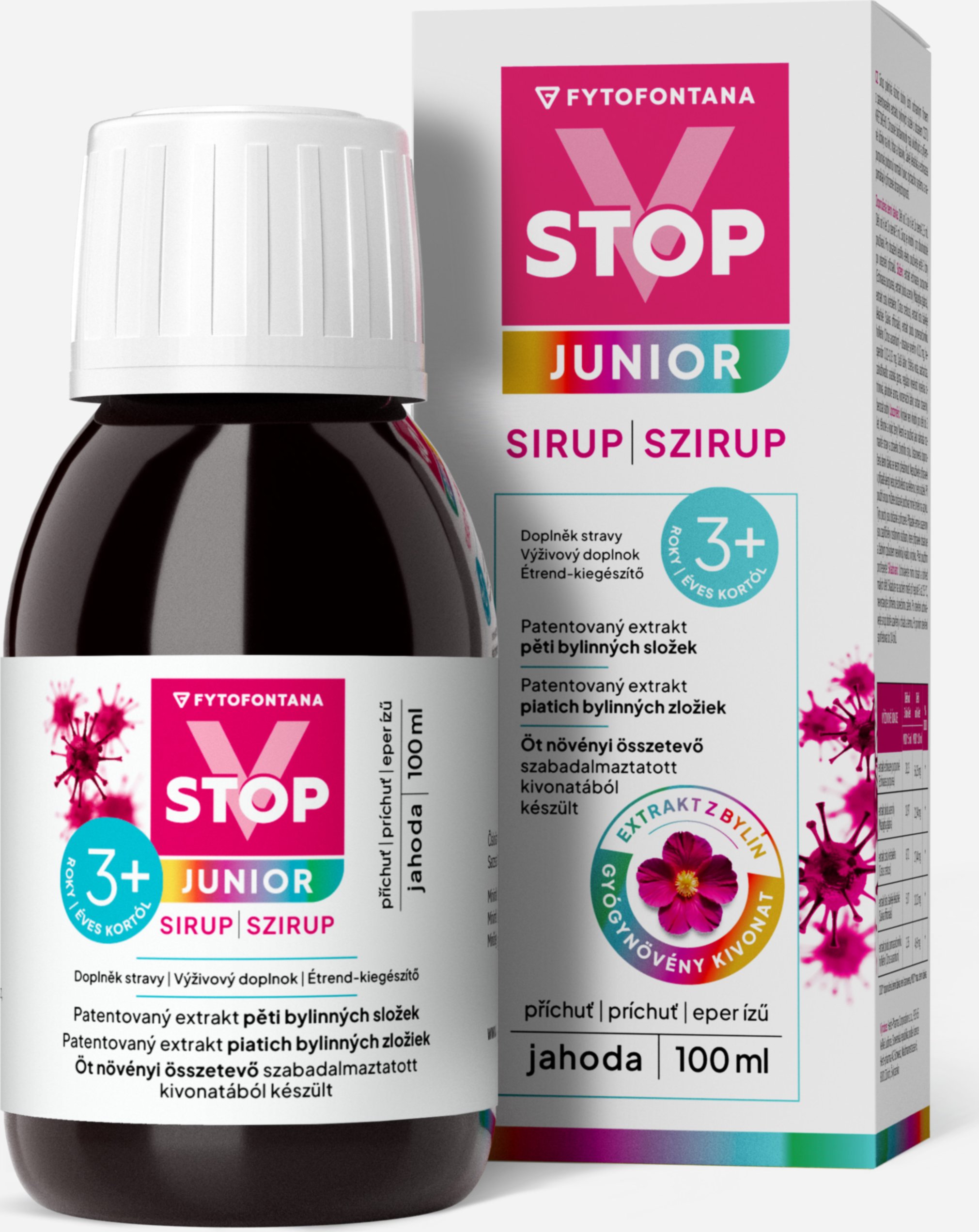 Fytofontana V-Stop Junior sirup jahoda 100 ml od 98 Kč - Zbozi.cz