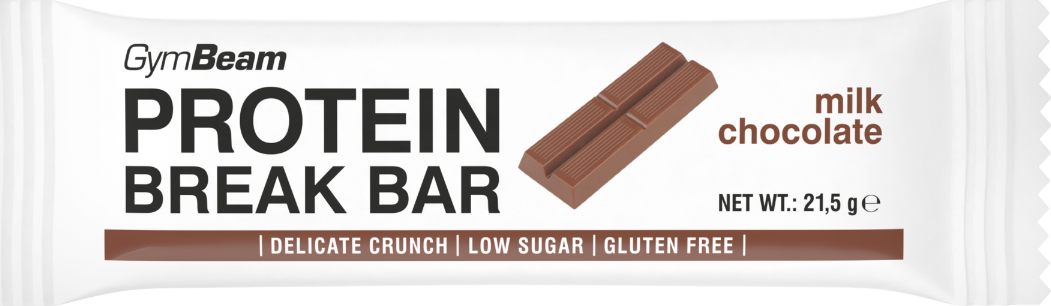 GymBeam Break Bar 21,5 g, Milk Chocolate od 24 Kč - Zbozi.cz