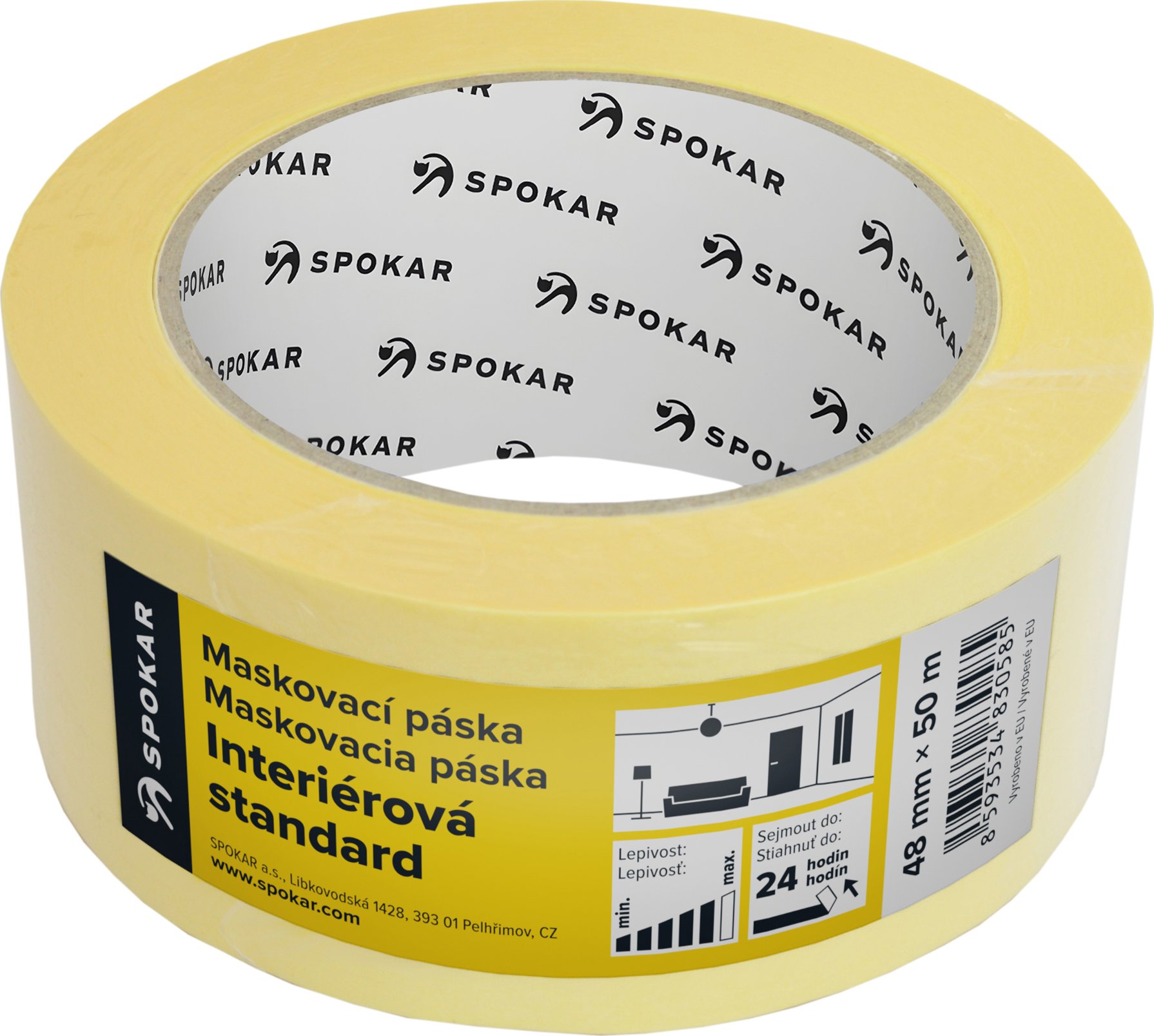 SPOKAR Interiérová standard maskovací páska žlutá 48 mm x 50 m od 61 Kč ...