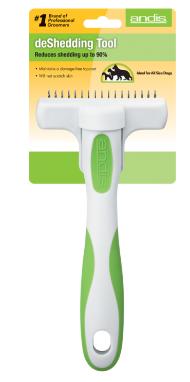 andis Fine-Tooth Deshedding Rake bílý/zelený pro psy 14,93 cm od 890 Kč ...