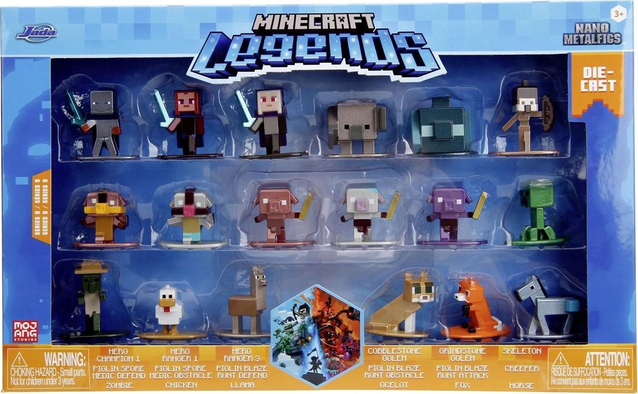 Jada Minecraft Legends série 9 kovové nanofigurky 18 ks - Zbozi.cz