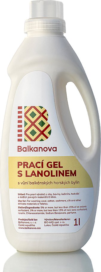 Balkanova Prací gel s lanolinem na vlnu s vůní balkánských horských ...