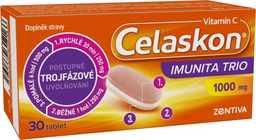 Zentiva Celaskon Imunita Trio 1000 mg 30 tbl. od 123 Kč - Zbozi.cz