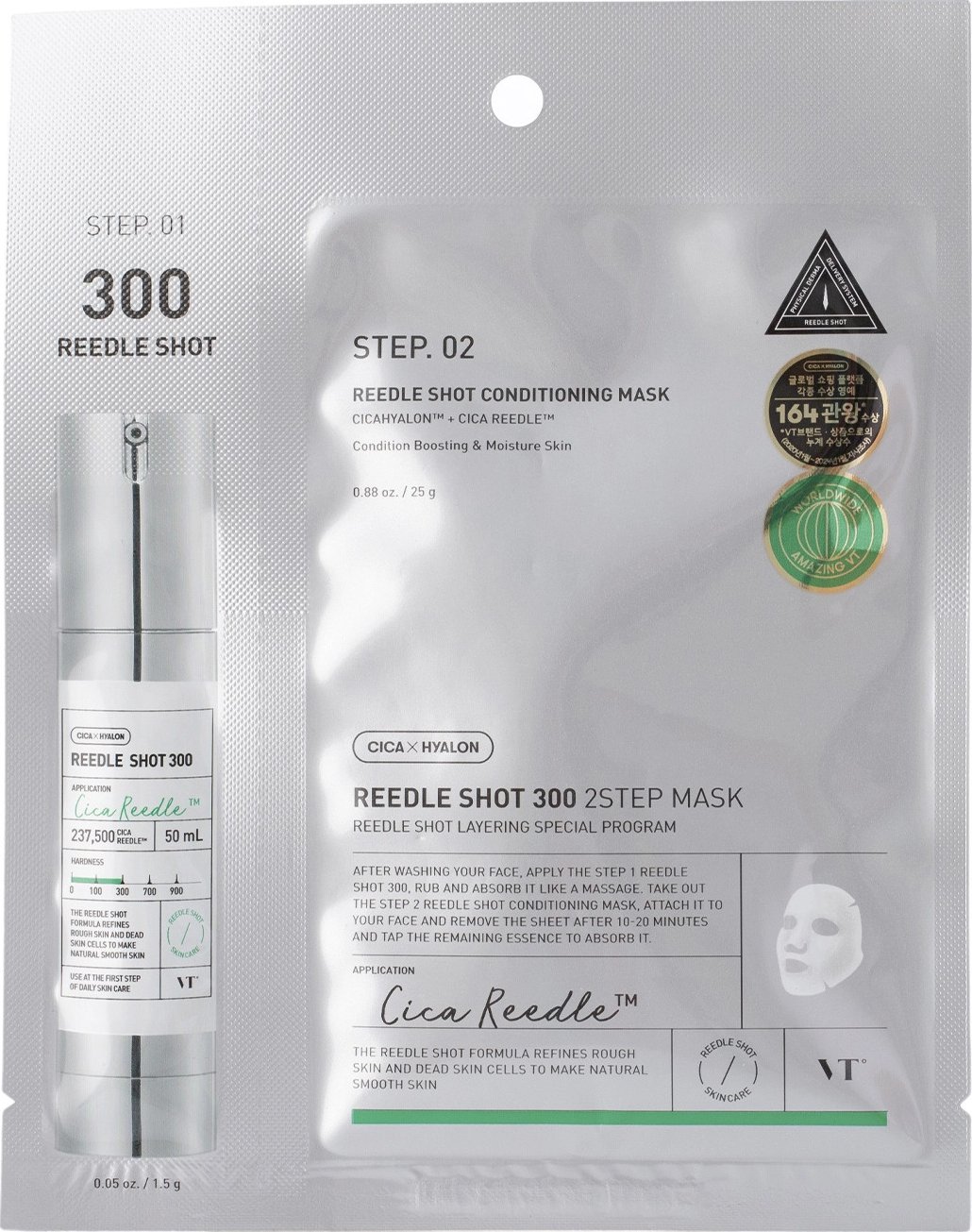VT Cosmetics Reedle Shot 300 2 Step dvoufázová pleťová maska s ...