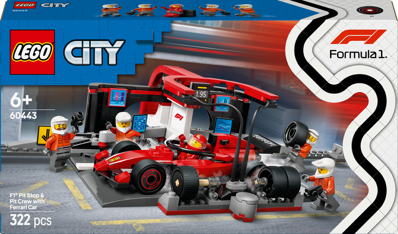 Recenze LEGO City 60443 Zastávka v boxech F1 a personál s vozem Ferrari ...