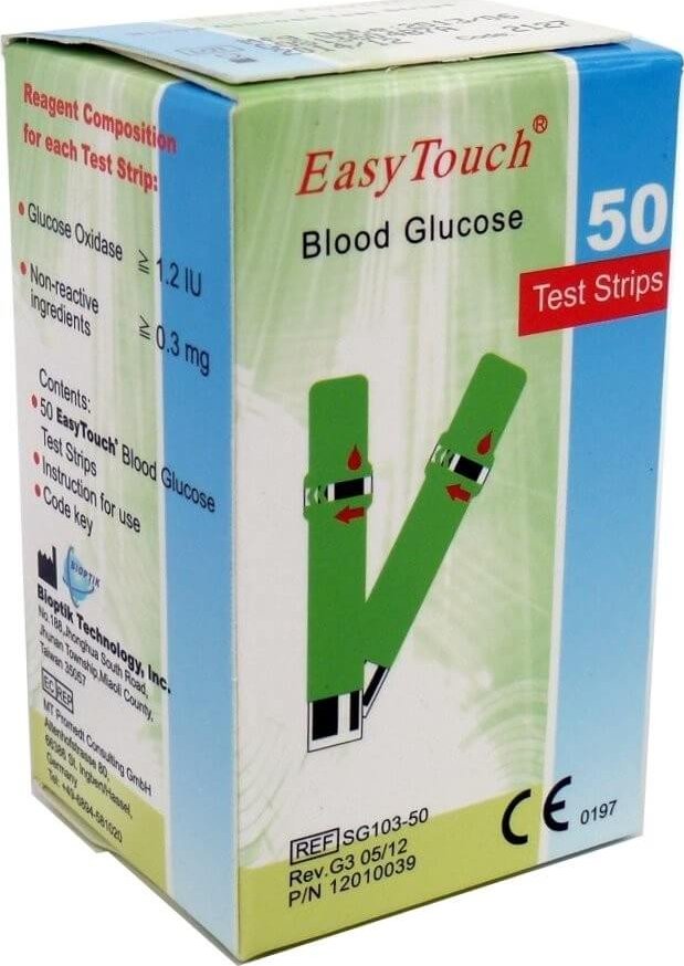 EASY TOUCH Blood Glucose proužky pro měření glukózy 50 ks od 275 Kč ...