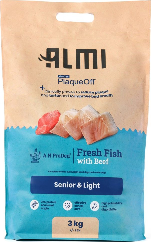 ALMI Dog Senior/Adult Light Fresh Fish/Beef od 447 Kč - Zbozi.cz