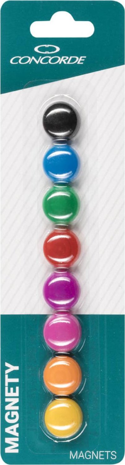 Concorde Magnety barevné 20 mm 8 ks mix barev od 18 Kč - Zbozi.cz