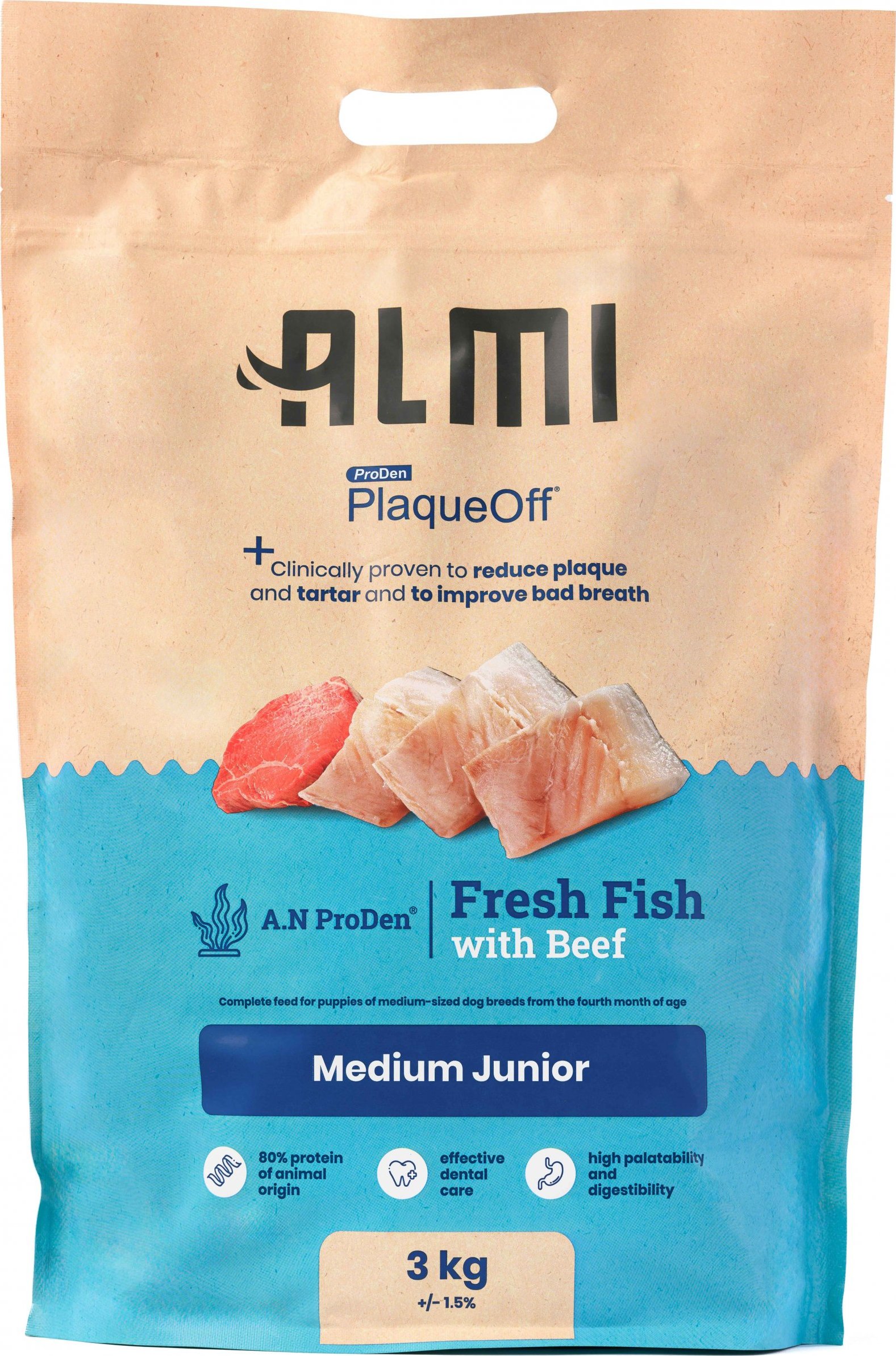 ALMI Dog Junior Medium Fresh Fish/Beef od 447 Kč - Zbozi.cz
