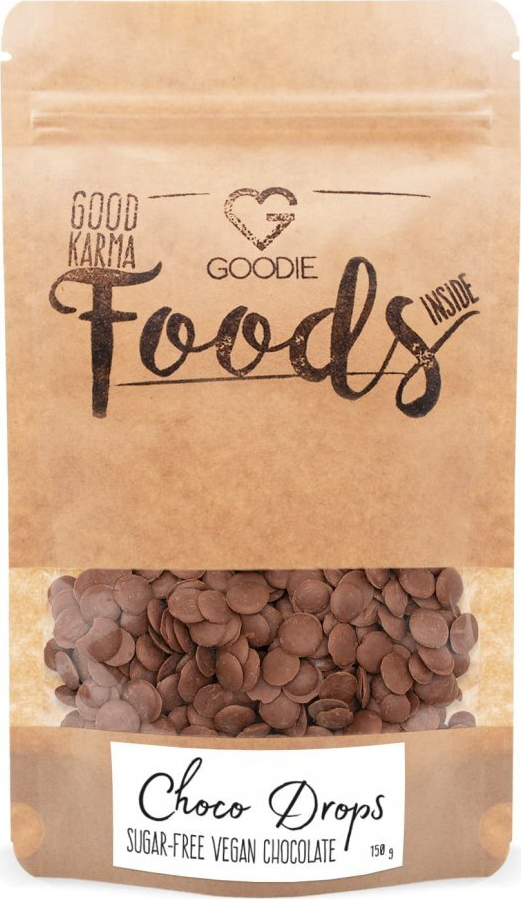 Goodie Choco Drops mléčná čokoláda vegan s erythritolem BIO 150 g od ...