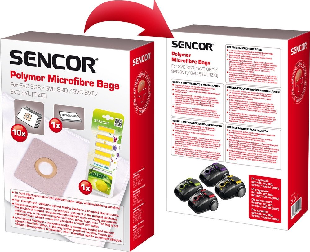 Sencor Sáčky SVC 8, 10 ks + 5 ks vůně Lemon od 299 Kč - Zbozi.cz
