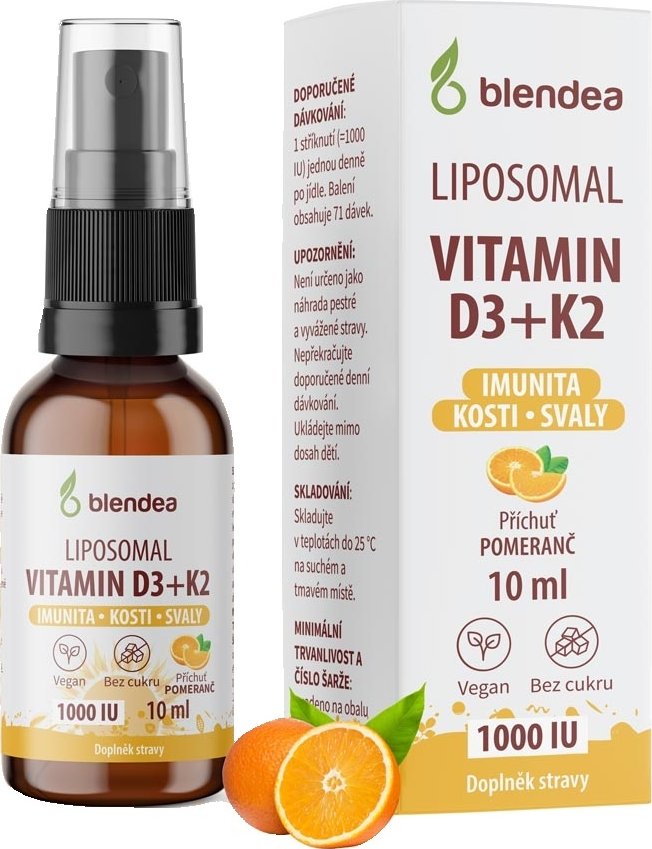 Blendea Liposomal vitamín D3 + K2 pomeranč 10 ml od 221 Kč - Zbozi.cz