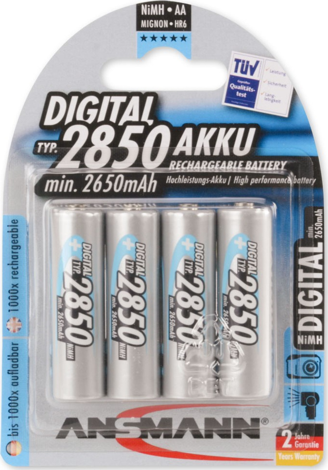 ANSMANN Mignon HR6 2850 Akku 2650 mAh 4 ks od 434 Kč - Zbozi.cz