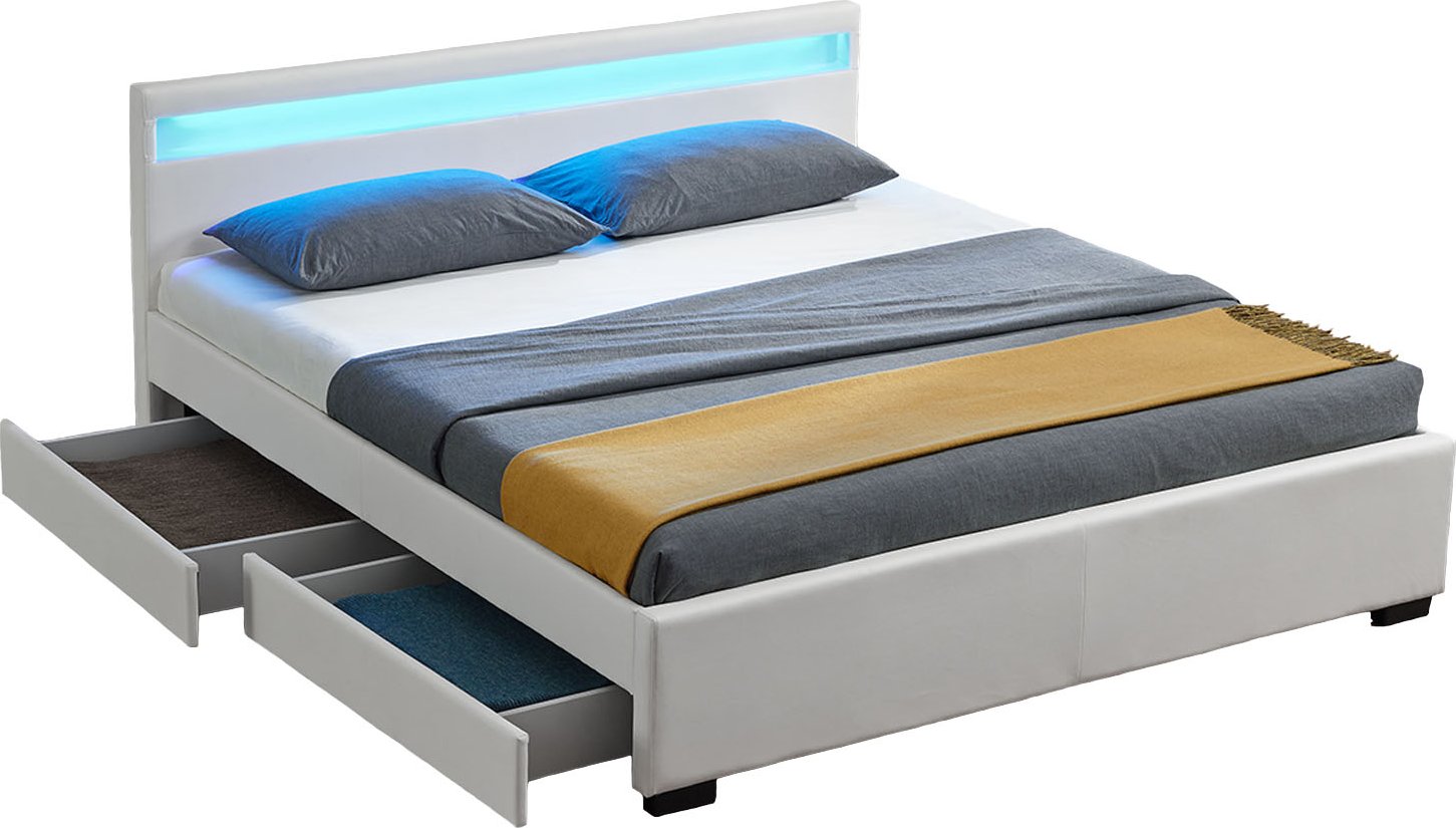 Čalouněná postel Lyon 180 x 200 cm bílá - Zbozi.cz