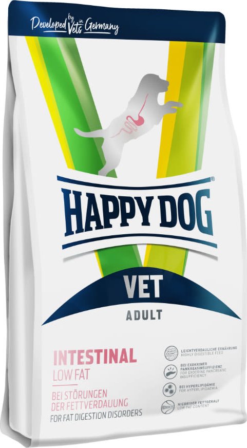 Happy Dog Vet Adult Intestinal Low Fat 4 kg od 527 Kč - Zbozi.cz