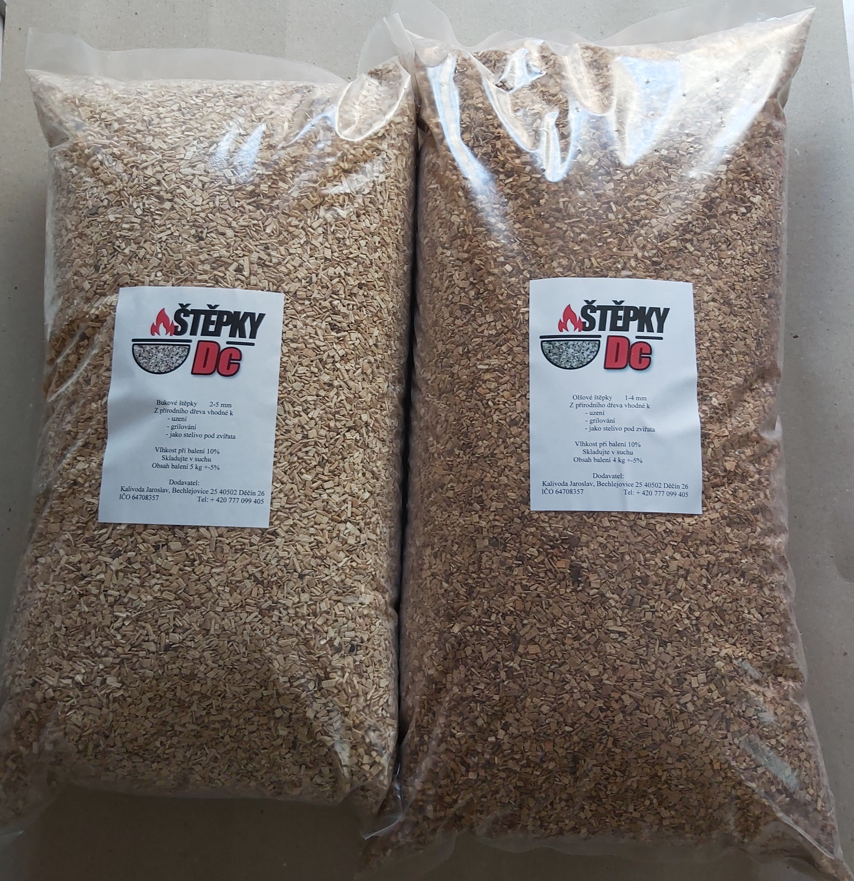 Štěpky DC Bukové štěpky 2-5 mm + olšově štěpky 1-4 mm 5 kg + 4 kg ...