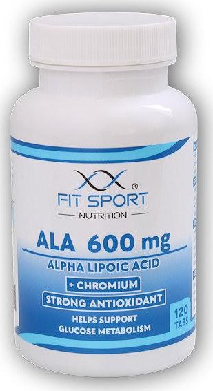 FitSport Nutrition ALA 600 mg Alpha Lipoic Acid + Chromium 120 tbl. od ...