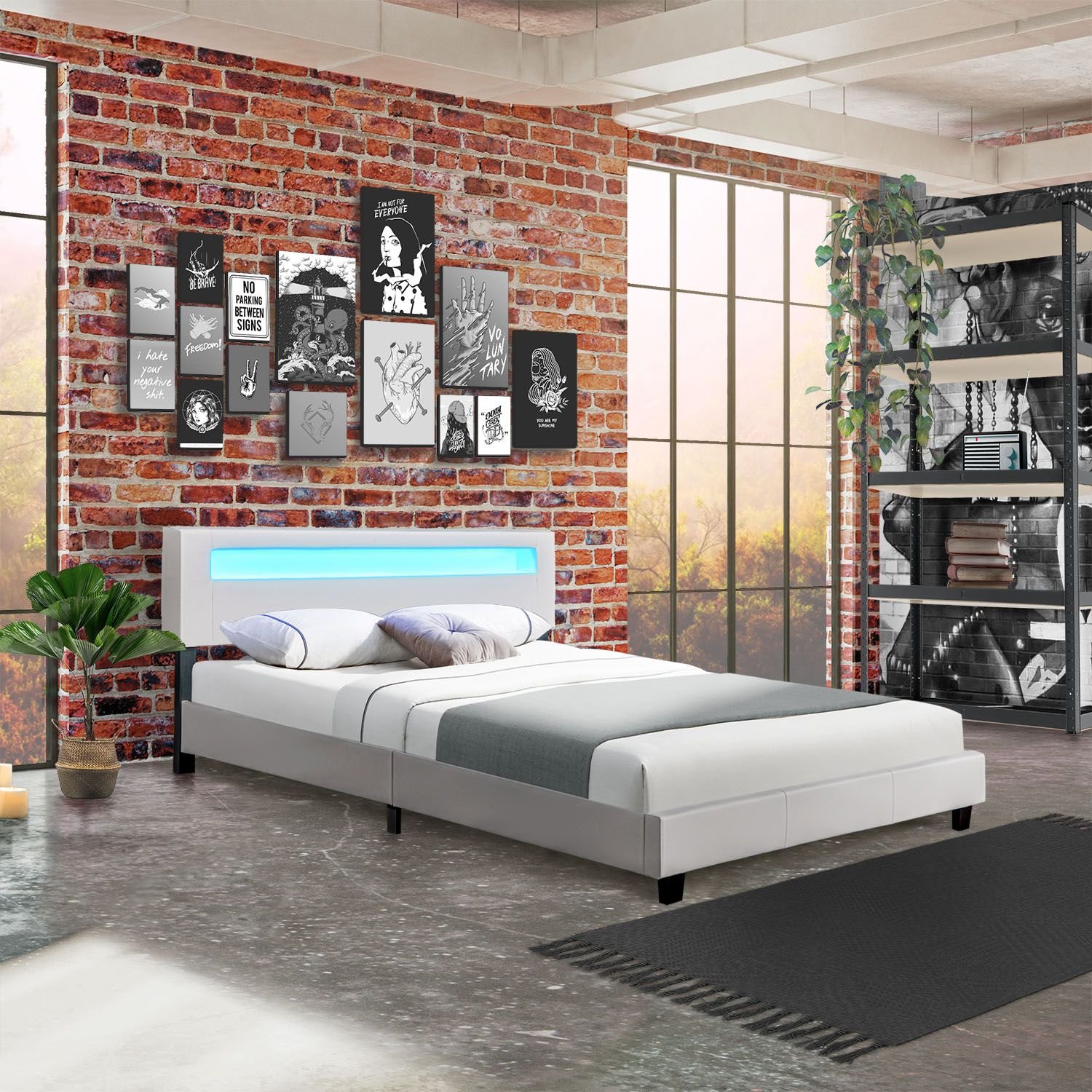 Paris čalouněná LED postel 160 x 200 cm - Zbozi.cz