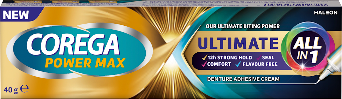 Corega Power Max Ultimate All in 1 fixační krém na zubní protézu 40 g ...