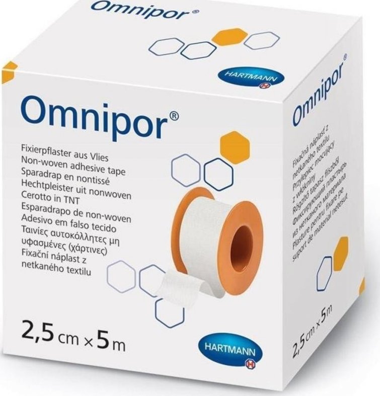HARTMANN Omnipor fixační náplast z netkaného textilu na cívce 2,5 cm x 5 m 1 ks od 17 Kč - Zbozi.cz