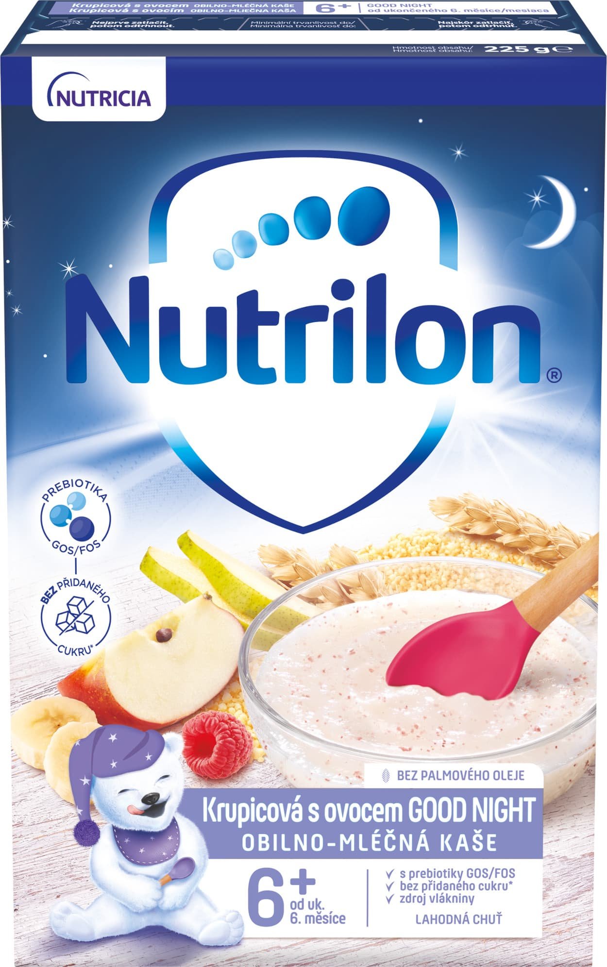 Nutricia Nutrilon Good Night Kaše obilno-mléčná 225 g krupicová s ovocem od 75 Kč - Zbozi.cz