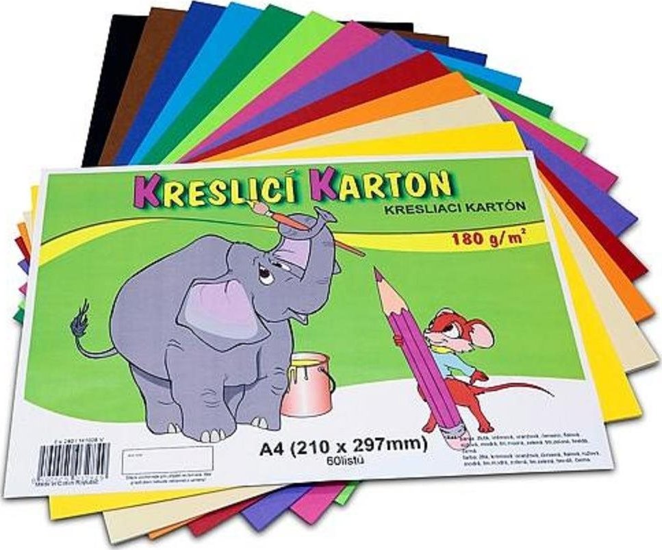 Stepa Kreslící karton A4 180 g 60 ks mix 12 barev od 132 Kč - Zbozi.cz