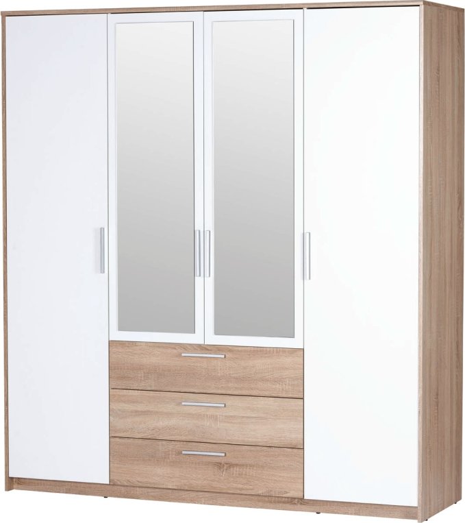 Szynaka-Meble Milo 02 dub sonoma/matná bílá od 11 670 Kč - Zbozi.cz