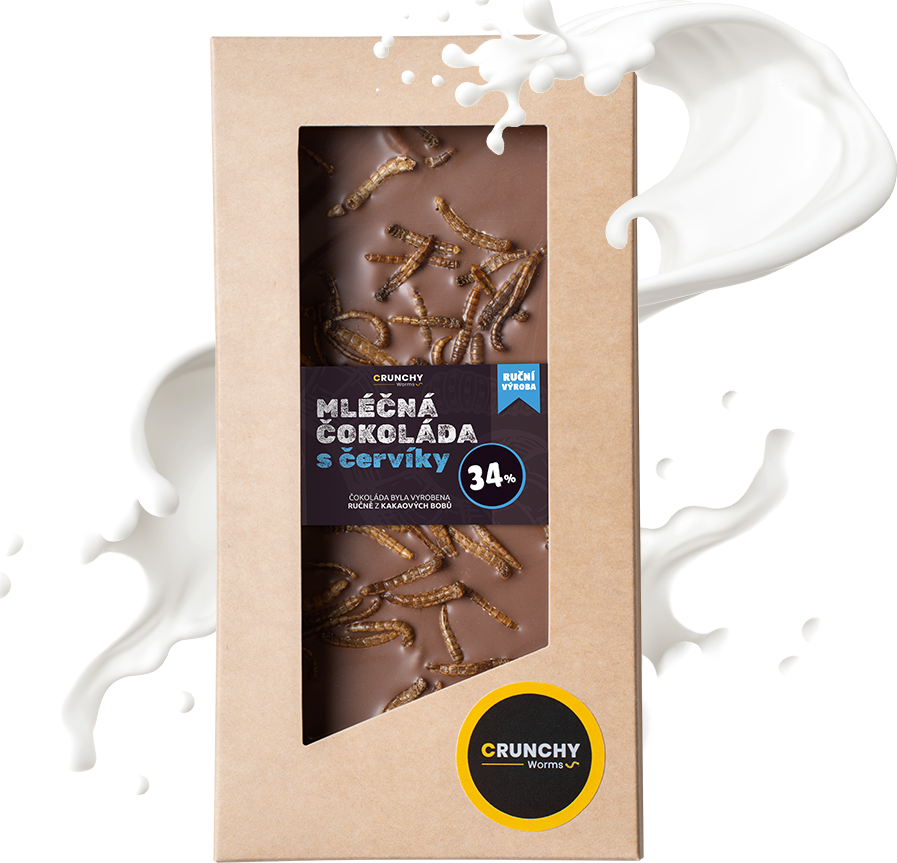 Crunchy Worms mléčná čokoláda s červíky 85 g - Zbozi.cz