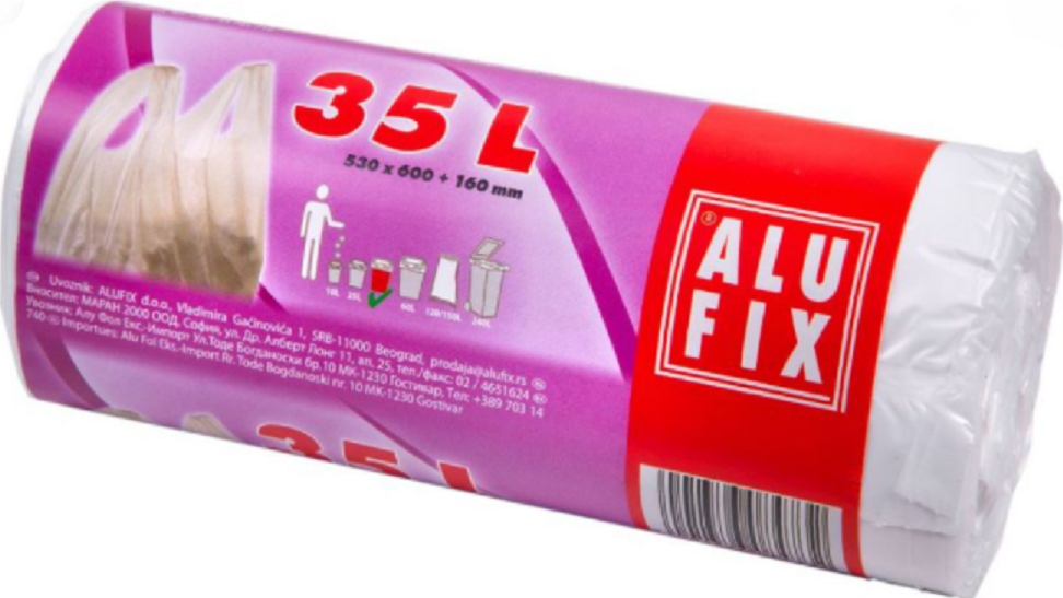 Alufix Pytle na odpad s uchy bílé 35 l 25 ks od 37 Kč - Zbozi.cz