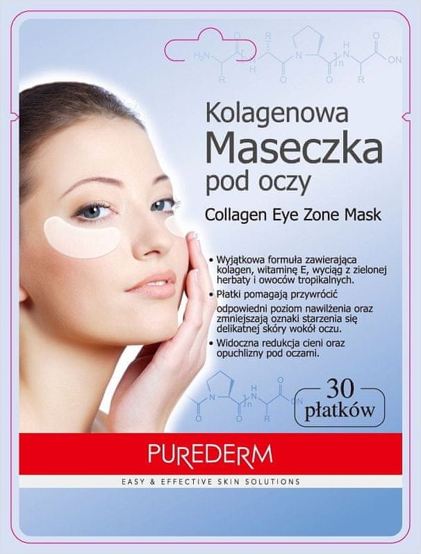 Purederm Collagen Eye Zone Mask kolagenové náplasti na oční okolí 30 ks ...
