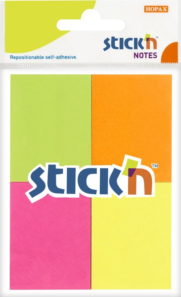 Stick´n Hopax samolepící bloček 38 x 51 mm 4x 50 lístků neon mix od 33 ...