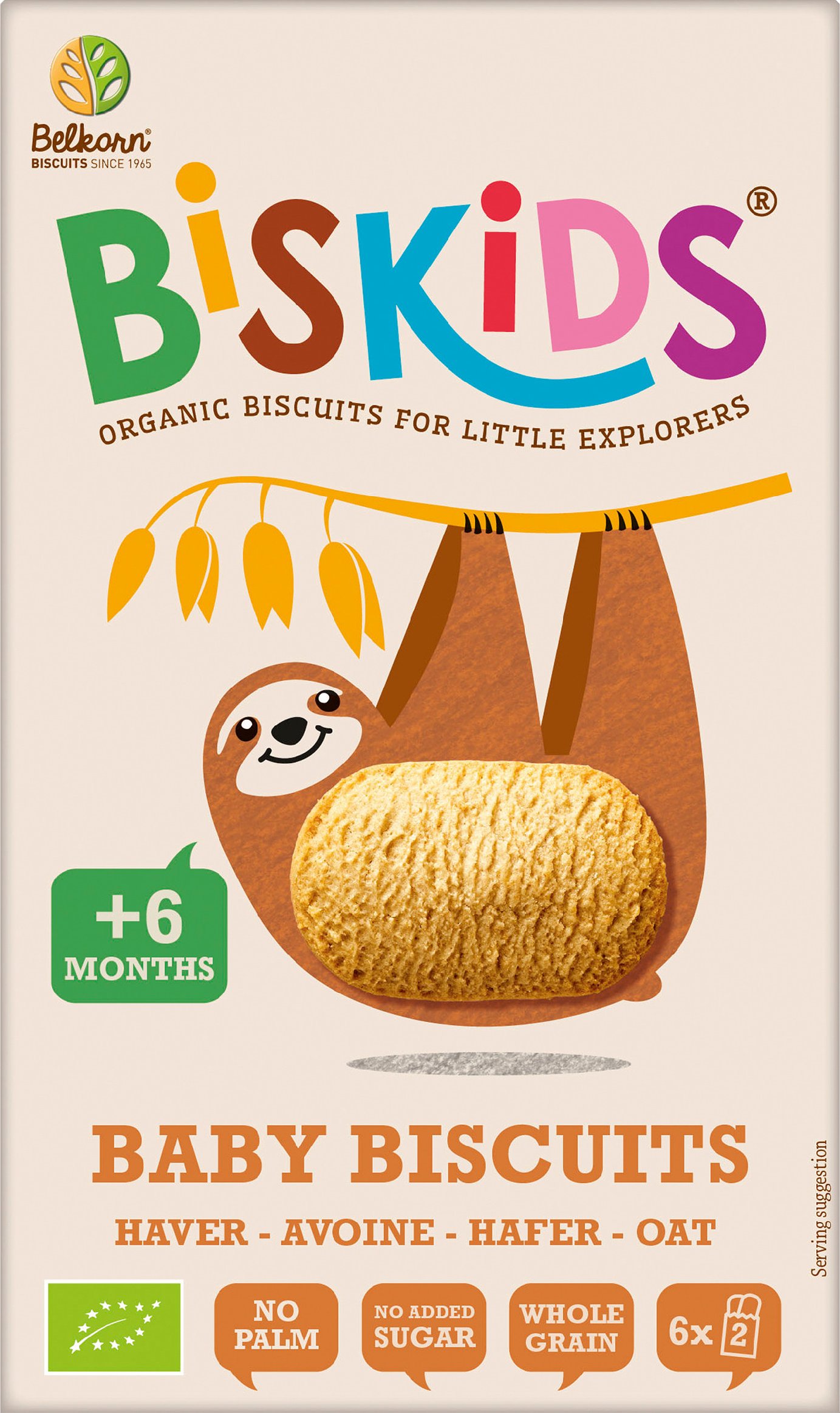 Belkorn Biskids Dětské celozrnné ovesné sušenky bez přidaného cukru BIO ...