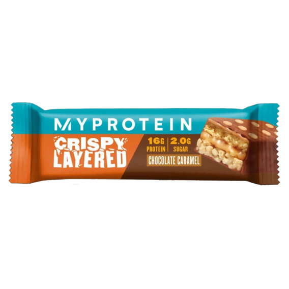 Myprotein Crispy Layered Bar 58 g, čokoláda/karamel od 35 Kč - Zbozi.cz