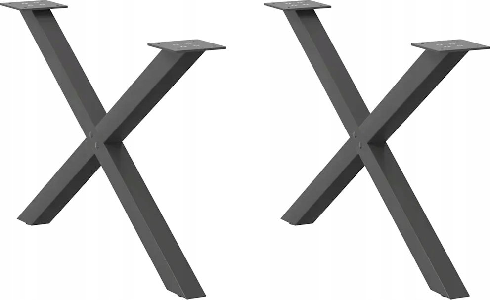 Nohy konferenčního stolku ve tvaru X 70 x 42-43 cm 40 mm 2 ks, antracit ...