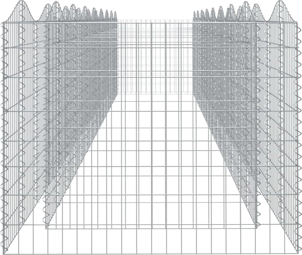 Klenutý gabion vyvýšený záhon 153557 800 x 100 x 100 cm - Zbozi.cz