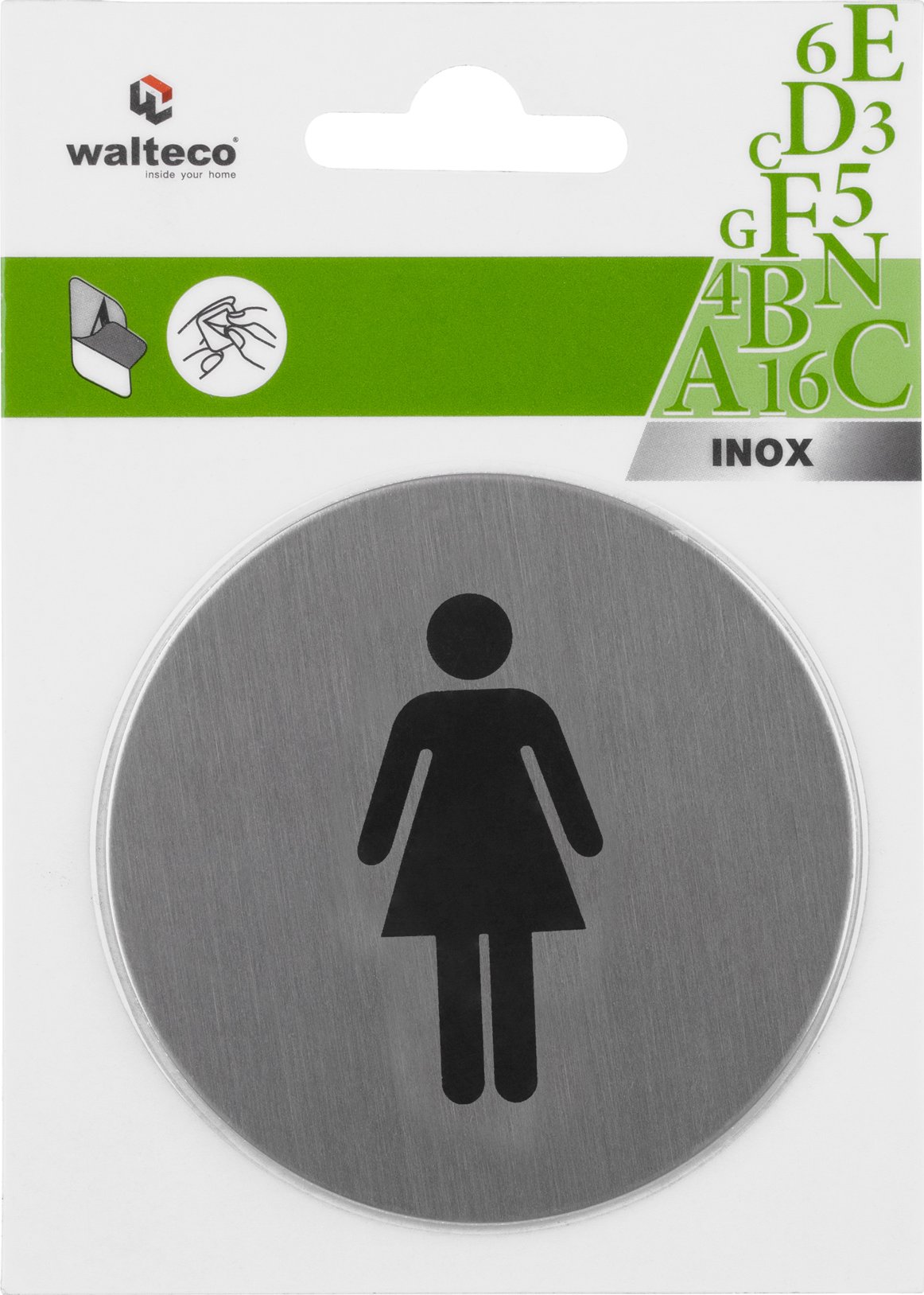Walteco Samolepka WC ženy 75 mm nerez od 114 Kč - Zbozi.cz