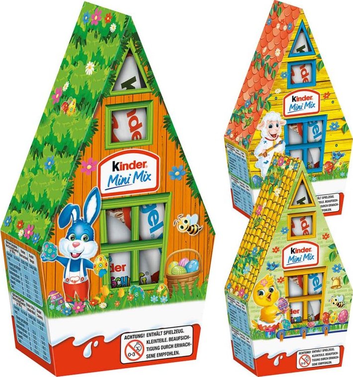Kinder Mini Mix velikonoční domeček mix motivů, 76 g od 129 Kč - Zbozi.cz