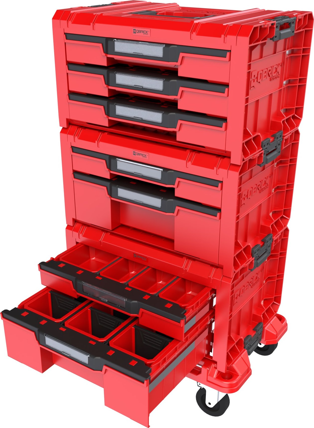 Qbrick System QPRO-2.0-WORK3 510 x 328 x 865 mm červený od 5 398 Kč ...