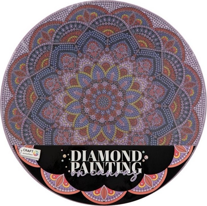 Smt Creatoys Diamond Painting On Canvas mandala květina fialová od 112 ...