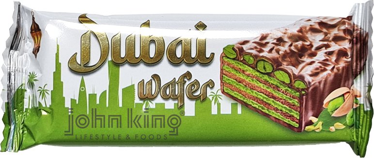 Recenze John King Dubai Wafer pistáciová v čokoládě 40 g - Zbozi.cz