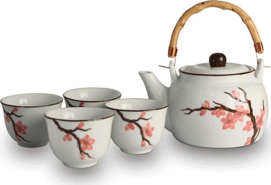 Made in Japan Royal Tea japonská porcelánová souprava na čaj 5 ks bílá ...