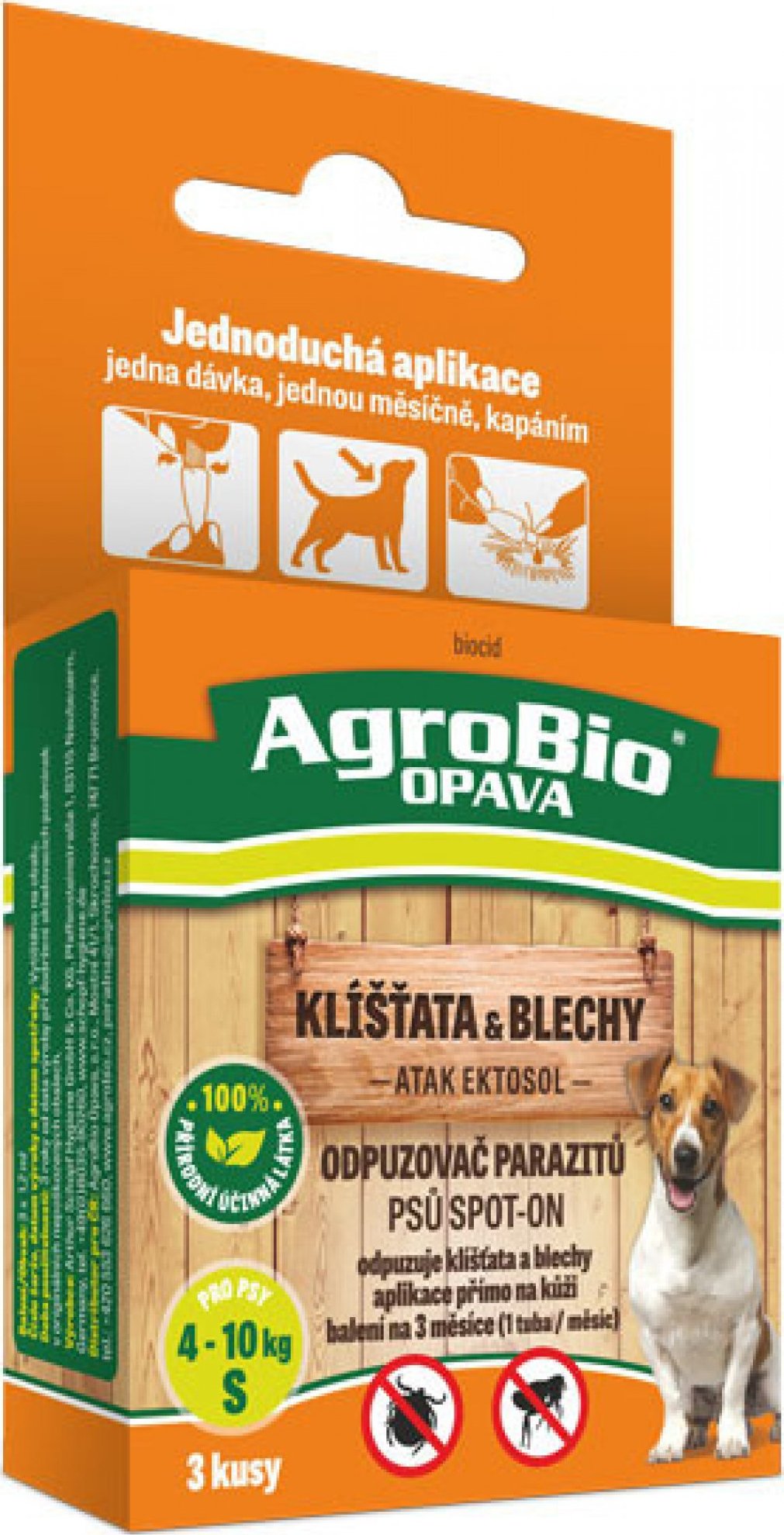 AgroBio Opava Atak Ektosol Spot-On odpuzovač pro psy 4-10 kg 3x 1,2 ml od 279 Kč - Zbozi.cz