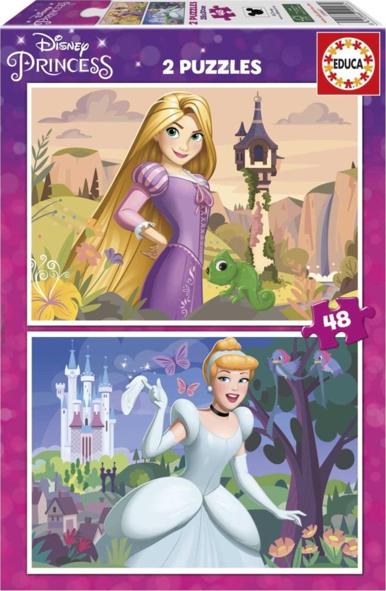 Educa Disney princezny Locika a Popelka 2x 48 dílků od 151 Kč - Zbozi.cz