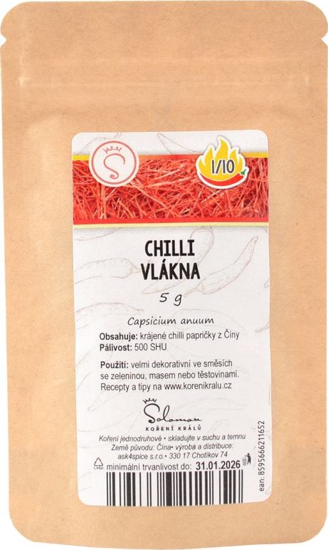 Solomon Chilli vlákna v sáčku, 5 g od 33 Kč - Zbozi.cz
